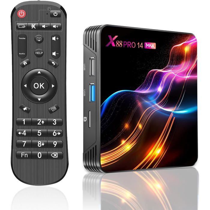 Android TV Box,X14 Pro Max Android 14.0 4Go RAM 64Go ROM RK3528 Quad ...