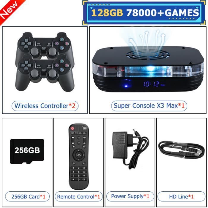 128 Go 78000games - Boîte de jeux vidéo TV, système de touristes, WiFi ...