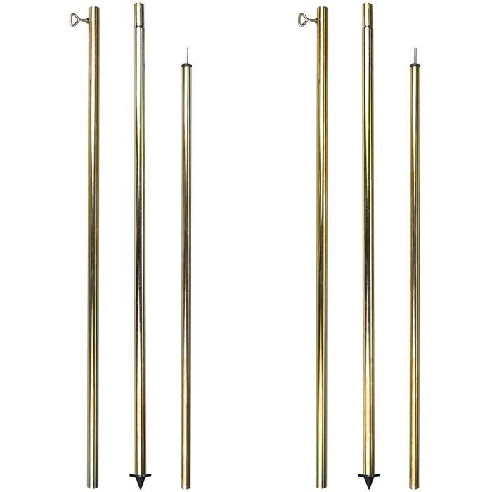 Lot de 2 Mâts de Fixation Télescopiques pour Voile d ...