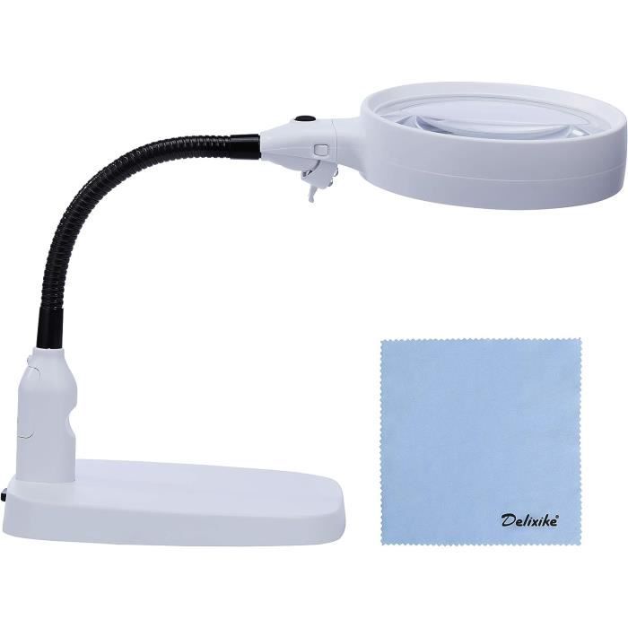 Lampe Loupe 10X, Lampe De Table Et De Bureau Avec Lumière Led Ultra ...