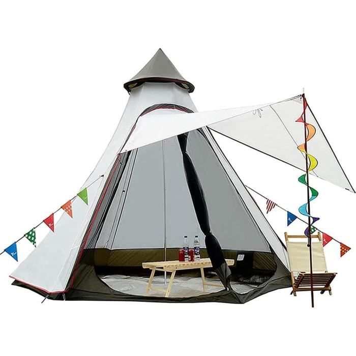 Tente Tipi Pyramidale De Camping Étanche Tente Tipi Adulte Imperméable ...