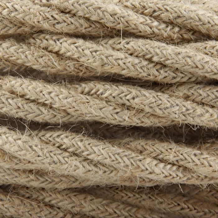 Câble Électrique Textile Couleur Jute, Torsadé, Jute, 20 Mètres, À 2 ...