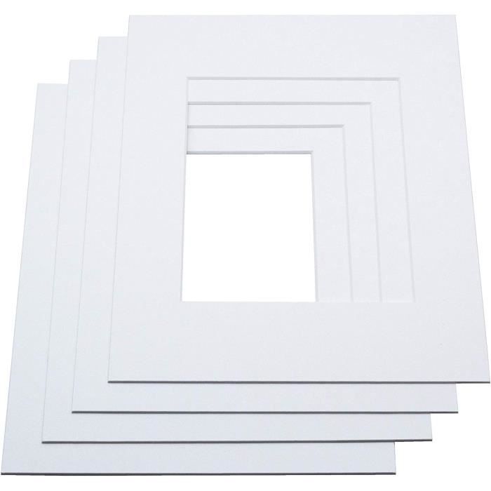 Lot De 2 Passe-Partout Blancs (Dimensions Extérieures : 30 X 30 Cm ...