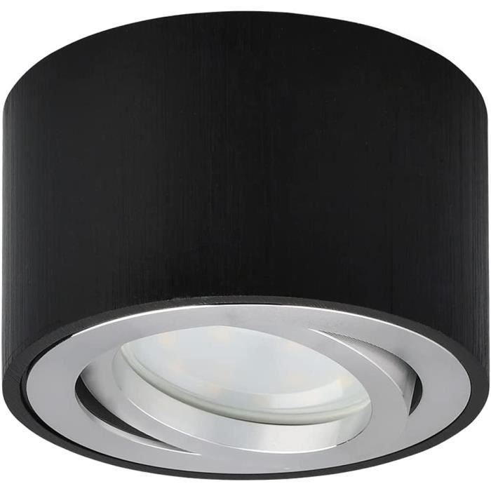 Spot LED en Saillie Orientable Ø80x50mm Plafonnier Luminaire Apparent ...