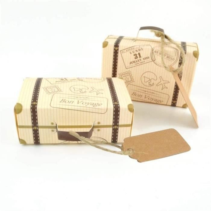 10 Set Mini Valise Sucrerie Bonbonnière Emballage Carton chocolat Boîte ...