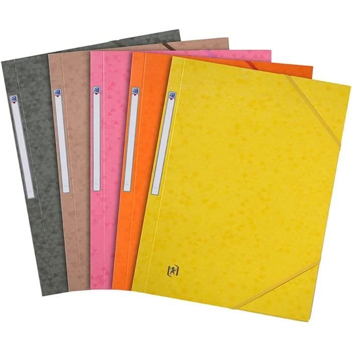 , Porte-documents A4 avec élastique - 5 dossiers - Assortis - Bureau ...