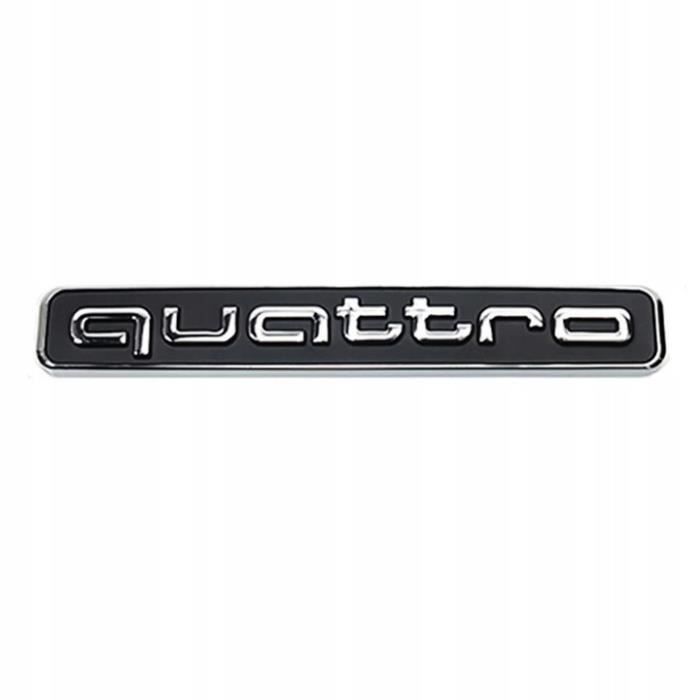 Embleme quattro Badge Logo Arrière Noir Mat 90x14mm Pour Audi A4 A5 A6 ...