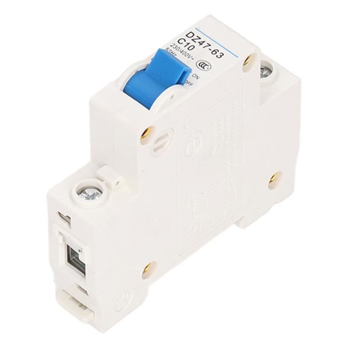 Cikonielf Mini disjoncteur Disjoncteur miniature 1P Isolateur de courant résiduel Montage sur ...