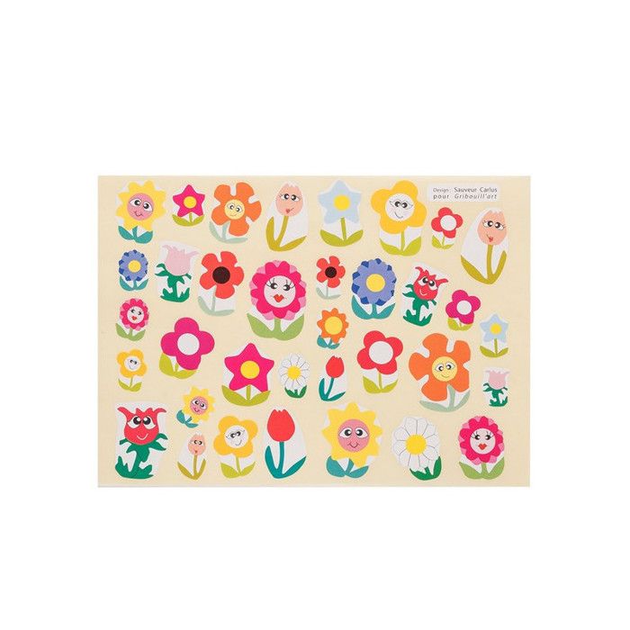Gommettes - Fleurs colorées - Pour enfant - 108 stickers ...