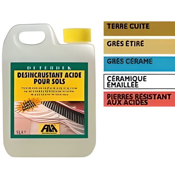 Désincrustant acide - Deterdek - 1 L - Nettoyage efficace - Ne dégage ...