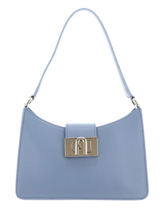 FURLA Sac à épaule gris bleu en cuir pour femme - 1927 Soft Shoulder ...