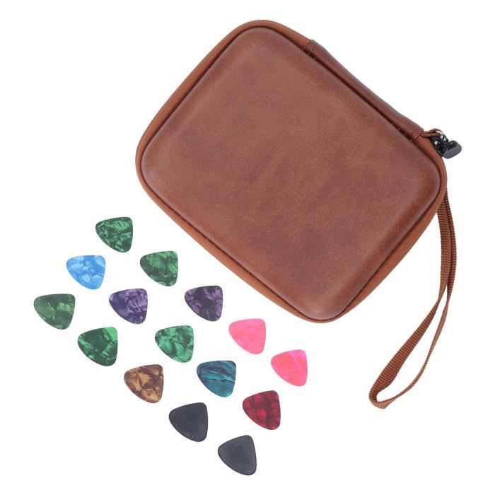 POR médiator en celluloïd avec sac Guitar Pick Bag Set Celluloid Picks ...