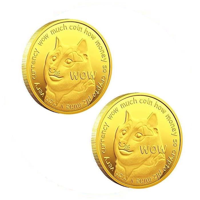 Dogecoin Pièce Commémorative Plaqué Doge 2021 Limitée Collection 2PC ...