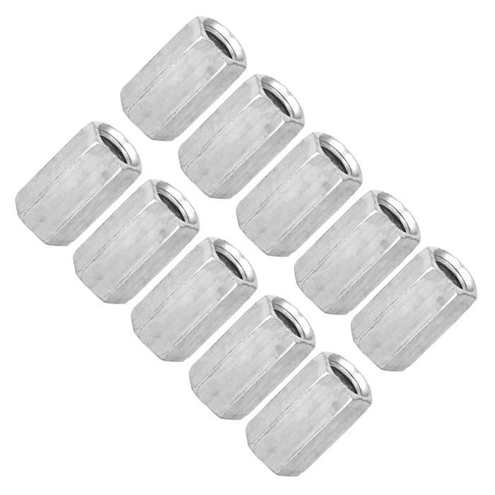 Crou 10pcs M8 Long Rod Nut Hex Hexagonal Sleeve Nut Standoff Filetage Attaches (M8 * 20 ...