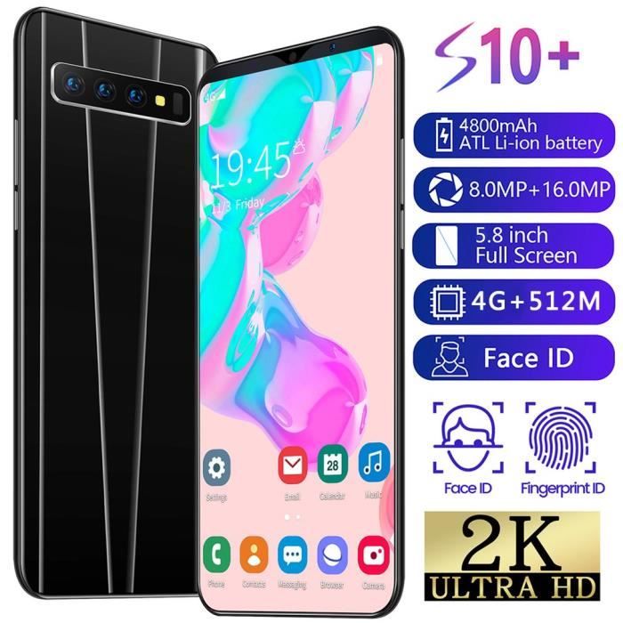 HTF Smartphone S10 + 5,8 pouces 4 Go + 512 Mo haute définition 8 cœurs ...