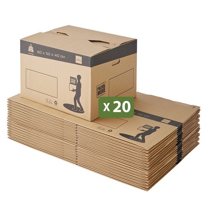 Pack And Move Lot 20 Cartons D m nagement Automatique 60 X 50 X 40