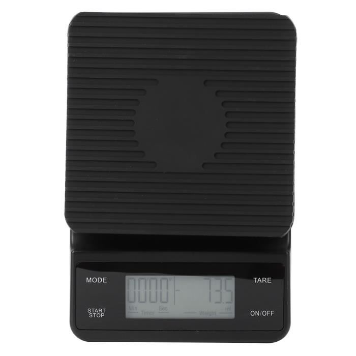 Qqmora Balance à café Balance de cuisine numérique électronique LCD 3kg/0.1g, pesée de café ...