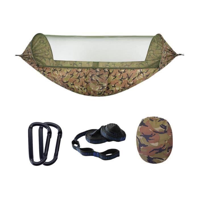 Sing-Hamac de camping lit suspendu de voyage portable avec moustiquaire ...