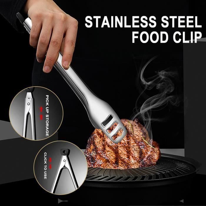Pince à barbecue pince à steak en acier inoxydable pince à barbecue ...