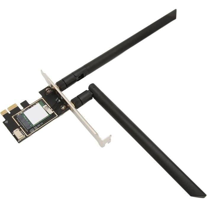 Carte Adaptateur Réseau Sans Fil Ax210, Carte Wifi 6E Bluetooth 5.2 Carte Wifi Pcie Tri-Bande 2 ...