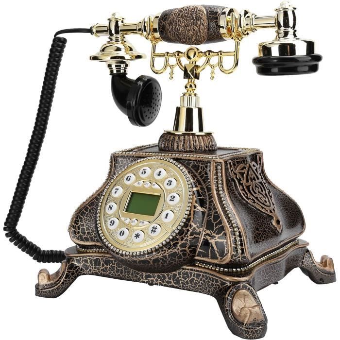 Téléphone Fixe, Style Européen Rétro Vintage Téléphone Fixe À L ...