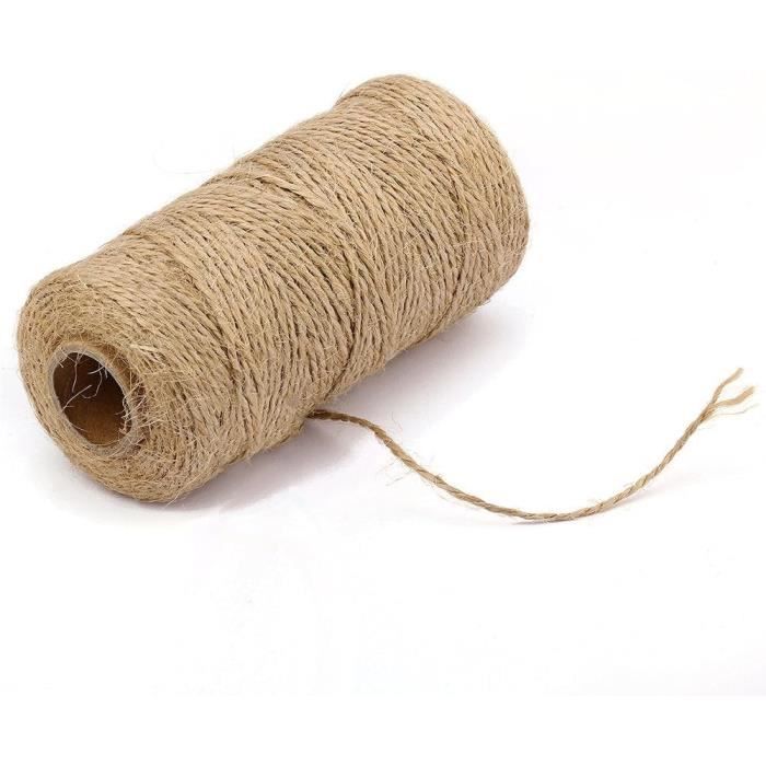 BEILUN 100M-Rouleau 1,5mm Corde de Jute naturelleFicelle De Chanvre ...