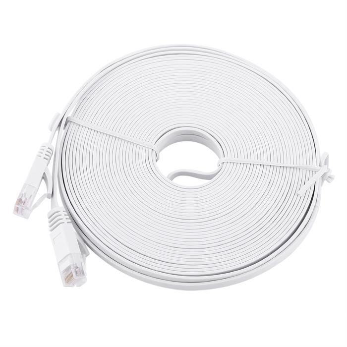 Câble plat LAN de réseau Ethernet RJ45 CAT6 Câbles de routeur de ...