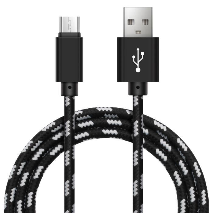 Chargeur pour Xiaomi Redmi 12C / 10A Câble Micro USB Tressé Renforcé ...