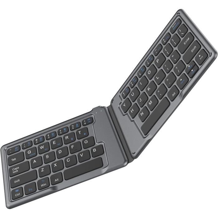 Clavier Pliable Universel, Clavier Sans Fil Rechargeable Portable Ultra ...