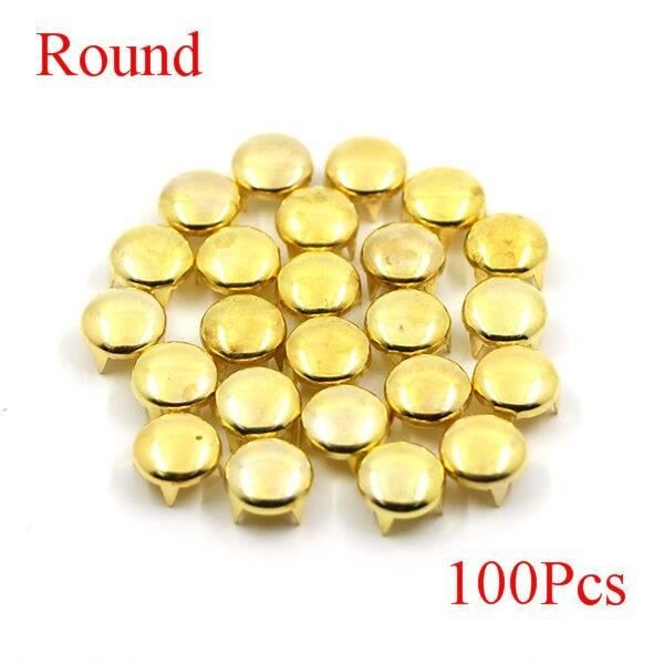 RIVET,Gold Round-12mm--Rivets pyramidaux à 4 griffes pour vêtements ...