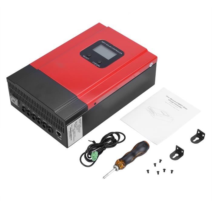 ROM Régulateur solaire MPPT, 60A Régulateur de charge de charge solaire 12V/24V/36V/48V ...