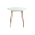 Miliboo - Table ovale blanche et bois clair L150 LEENA - Cdiscount Maison