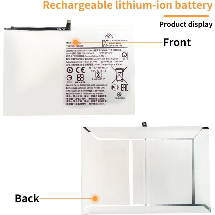 Laptop Battery Compatible with Samsung Galaxy Tab A7 10.4 (2020) SM ...