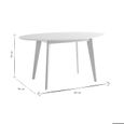 Miliboo - Table ovale blanche et bois clair L150 LEENA - Cdiscount Maison