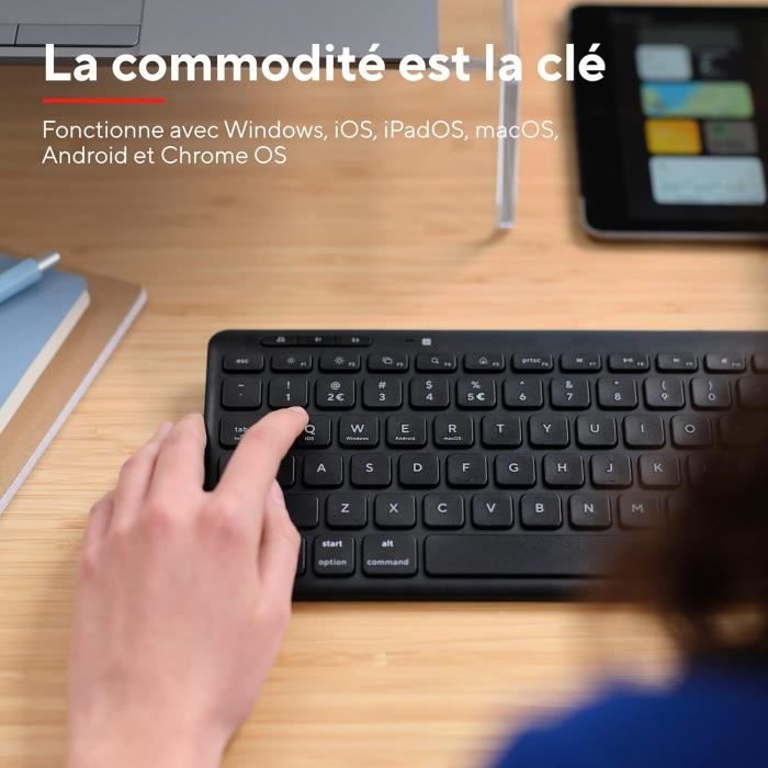 Lyra Clavier Sans Fil Bluetooth, Azerty Français, 85% Plastique Recyclé ...