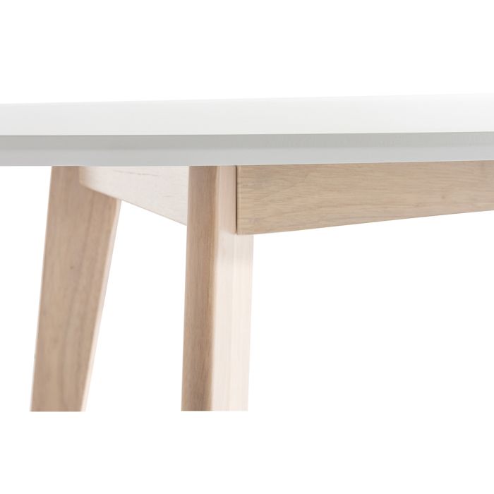 Miliboo - Table ovale blanche et bois clair L150 LEENA - Cdiscount Maison