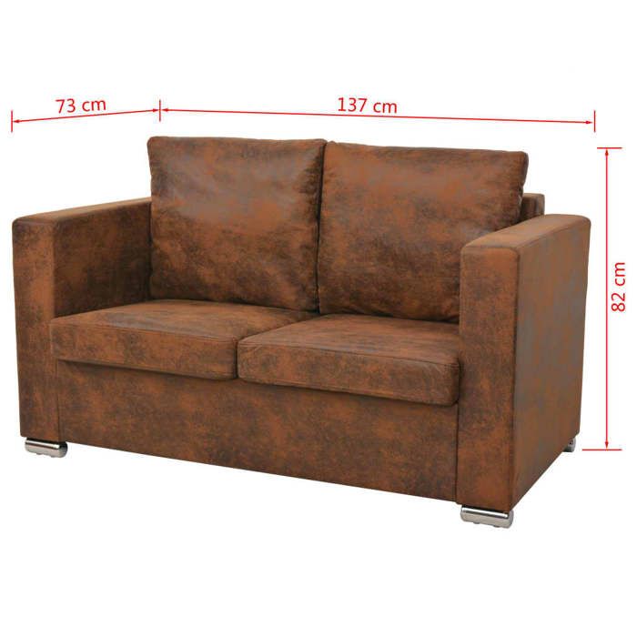 @FRENCH Canapé pour 2 places - Confort moelleux - Sofa Fixe - TOP ...
