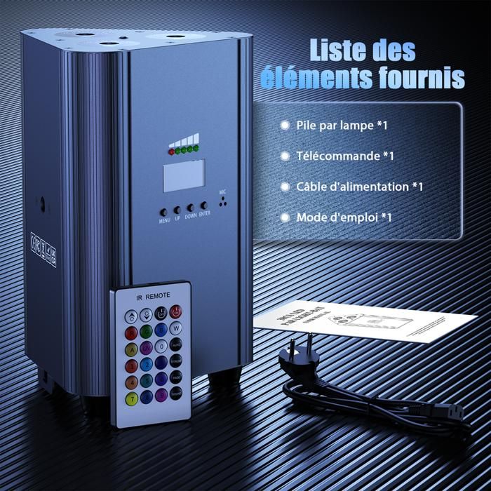 UKing 3X40W RGBW LED Jeux de Lumiere DJ - Par LED Batterie 4400 mA ...