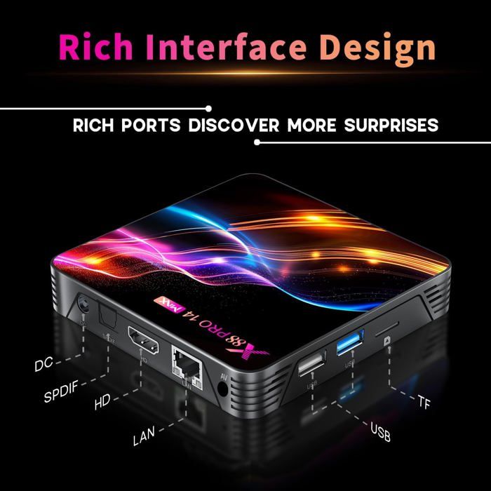 Android TV Box,X14 Pro Max Android 14.0 4Go RAM 64Go ROM RK3528 Quad ...