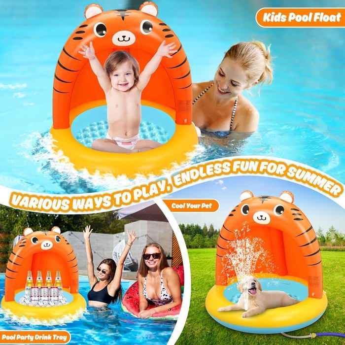 Piscine Gonflable Splash Pad|Piscine À E'Claboussures Pour Enfant ...