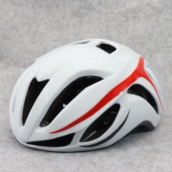 Casque de vélo - Aero - Triathlon VTT - Rouge - Adulte - Blanc ...