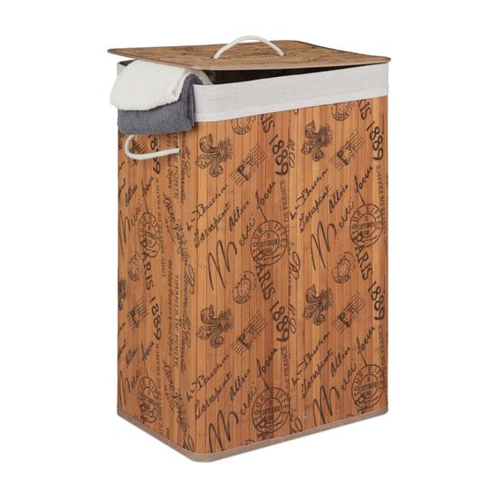 Panier à lessive en bambou pliable - 10034149-469 - Cdiscount Maison