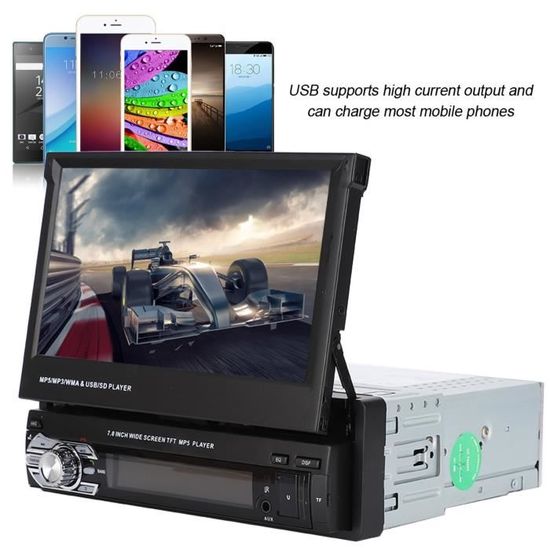 YUM Autoradio Audio Din simple, lecteur radio MP5 MP5, pour voiture de ...
