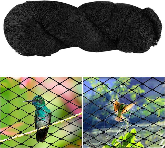 Filet Anti Oiseaux Noir, 15M X 15M Filet Protection Oiseaux, Filet De Protection Contre Les ...
