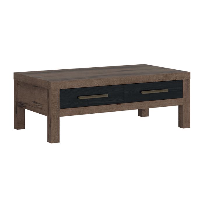 Table basse 2 tiroirs Petits-meubles - Adam - 110 x 60 x 40cm - Bois et ...