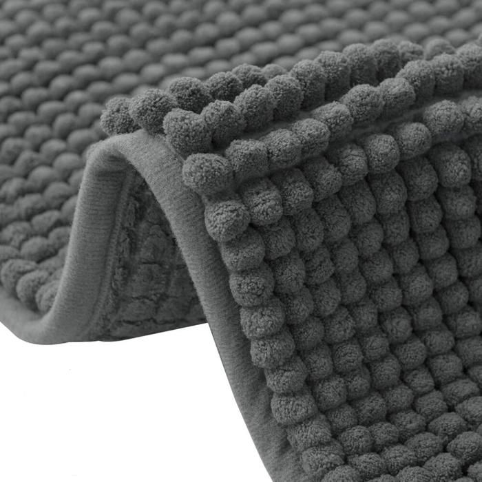 Tapis de Bain, Tapis de Douche Antidérapant en Chenille, Absorbant l ...