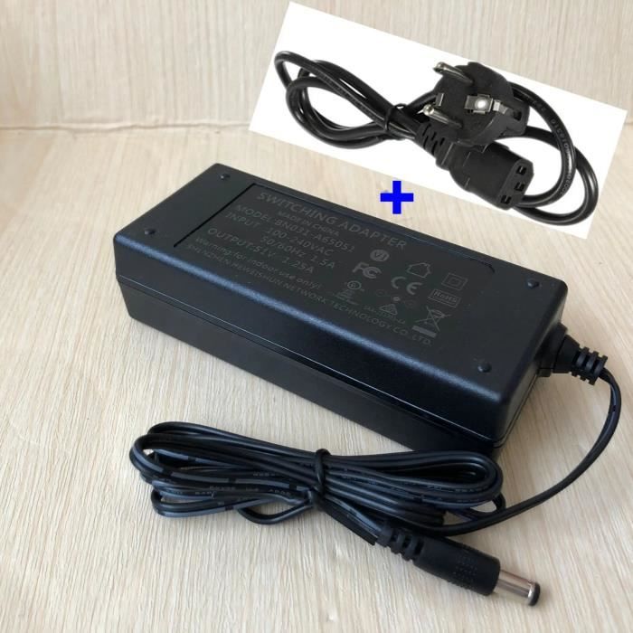 Adaptateur secteur AIHONTAI - BN031-A65051 TEG1105P-4-63W - 51V 1.25A - Hikvision Tenda POE ...