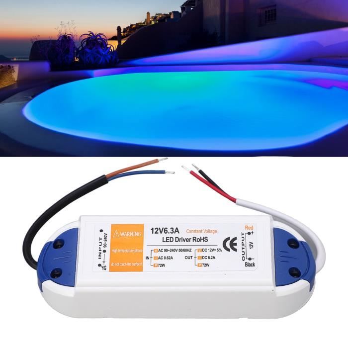 SHO Driver de LED 6.2A 72W AC90-240V à 12V Transformateur d ...