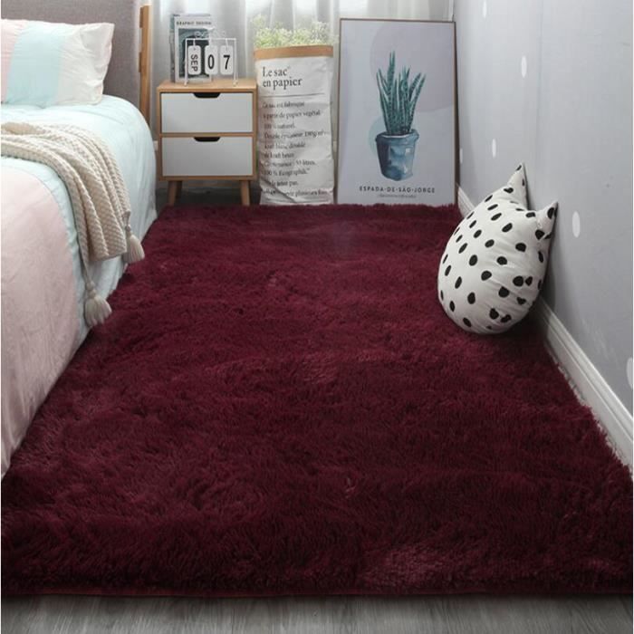 Tapis Moderne Rouge Foncé - Maison - Rectangulaire 120x160cm ...
