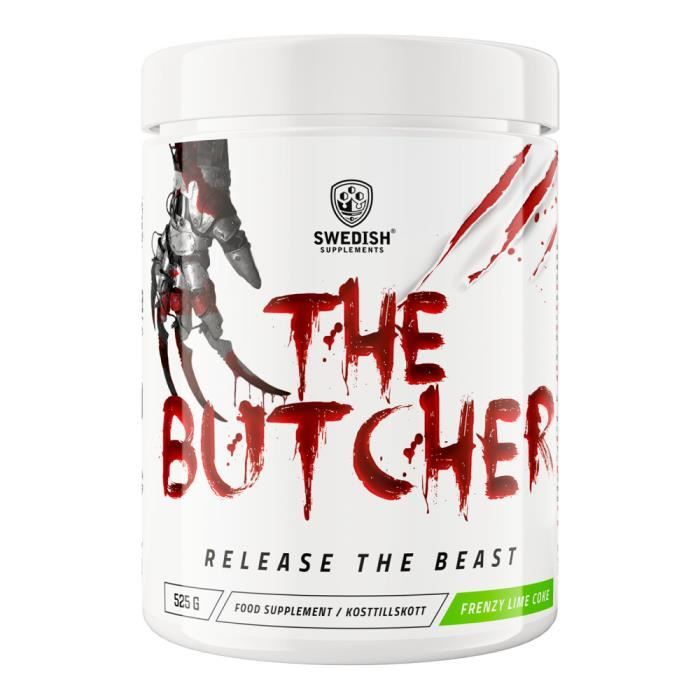 Pre-workout Swedish Supplements - The Butcher - Frenzy Lime Coke 525g ...